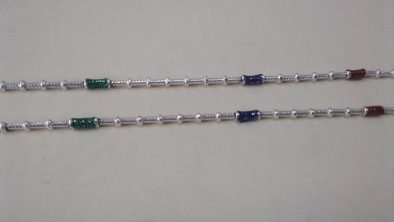 Saisriram jewellers: Silver leg chains