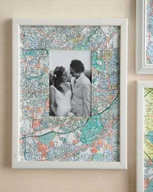 DIY Newlyweds: DIY Home Decorating Ideas & Projects: Map Photo Frame ...