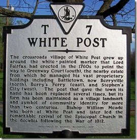 Little Bits of History Along U.S. Roadways: White Post