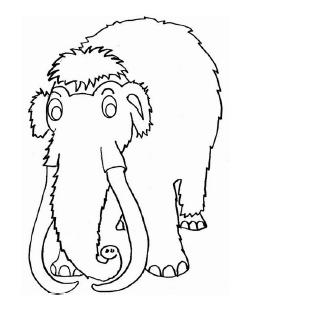 DIBUJOS PARA COLOREAR MAMUTS