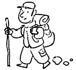 DIBUJOS DE EXCURSIONISTAS PARA COLOREAR