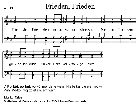 Cantus Mundi: Frieden, Frieden (Taizé)