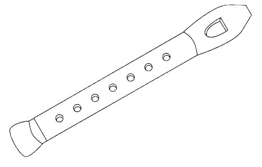 Dibujo de flauta para colorear - Imagui