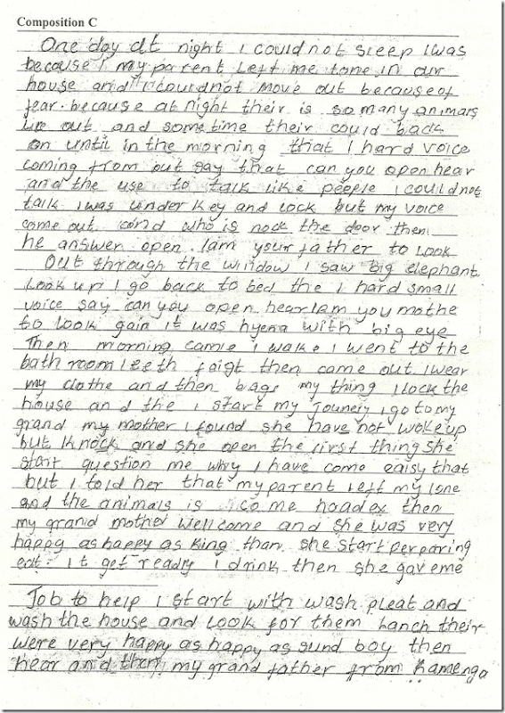 k.c.p.e revision resource: KCPE 2004 Composition analysis