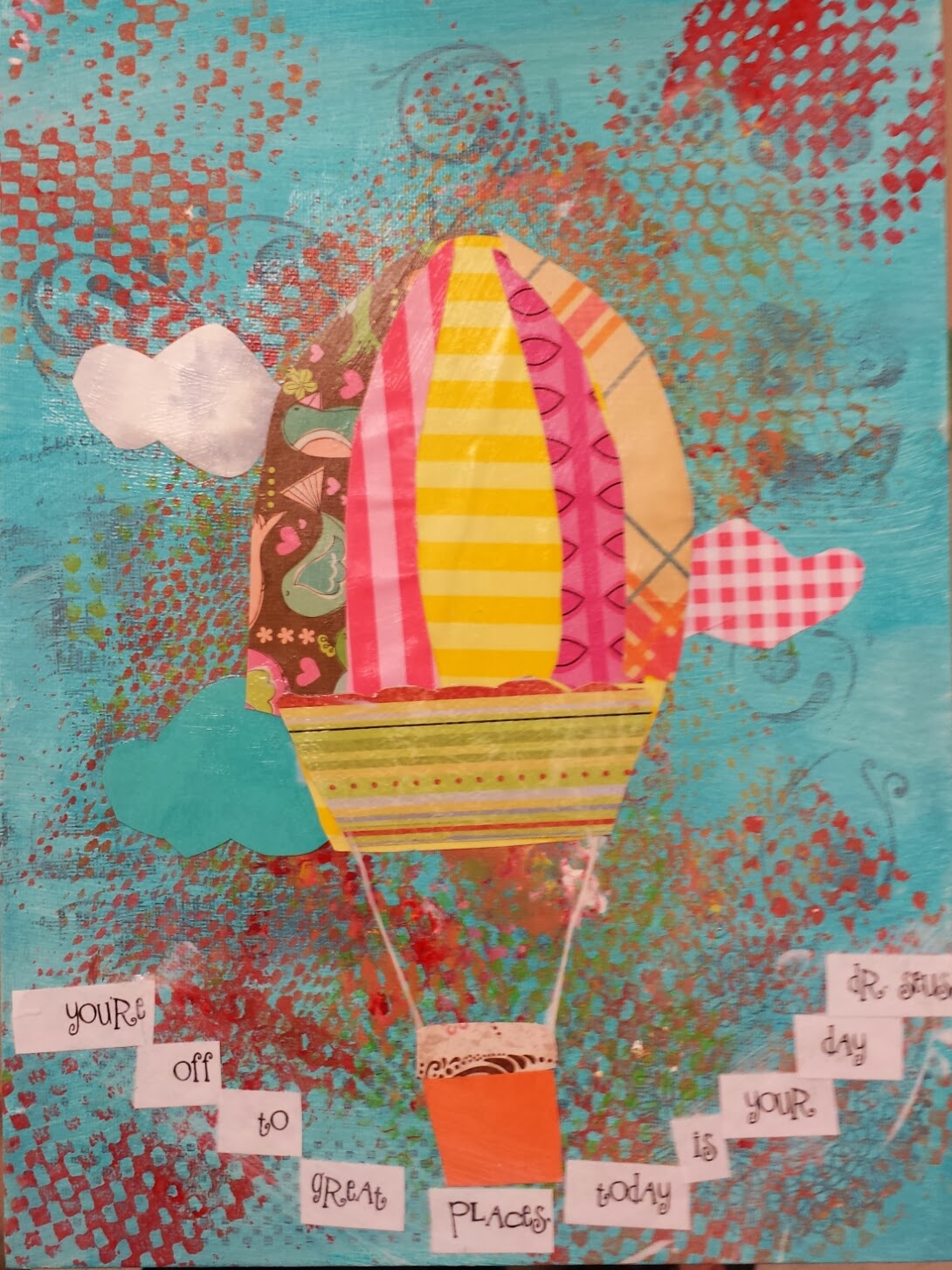 Angela Anderson Art Blog: Hot Air Balloon Mixed Media - Kids Art Class