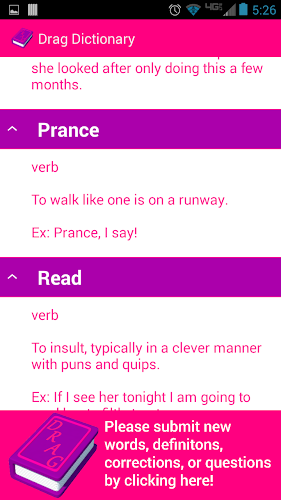 Drag Dictionary - Latest version 1.0.3 for Android App Lifestyle
