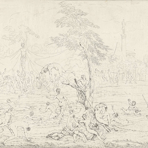 Badende nimfen en bacchanten, Gerard Melder, 1725 - Rijksmuseum