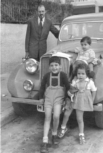 Menachem Begin with his three children — Google Arts & Culture