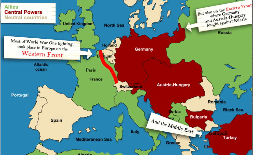 Burncourt National School, Cahir, Co. Tipperary: World war one