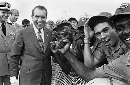 Nixon - Greeting Homestead AFB Air Force Airmen, Campaign 1972 ...