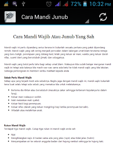 Mandi Wajib Dgn Mandi Sahaja