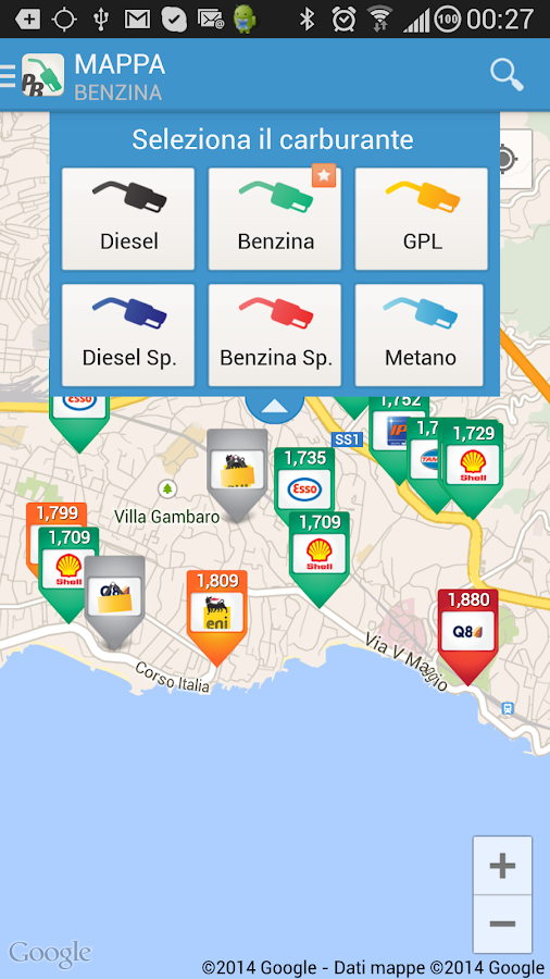 Prezzi Benzina - GPL e Metano - App Android su Google Play