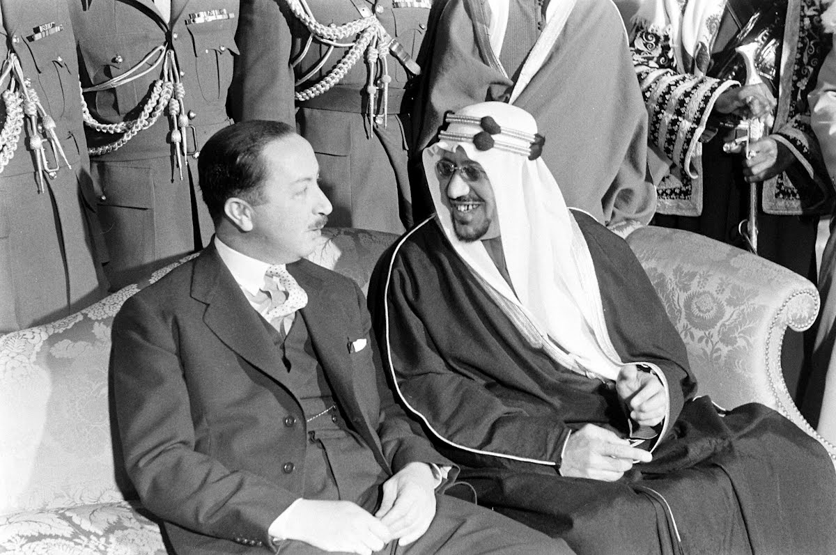 King Saud With Crown Prince Emir Abdul Ilah Of Iraq - Edward Clark ...