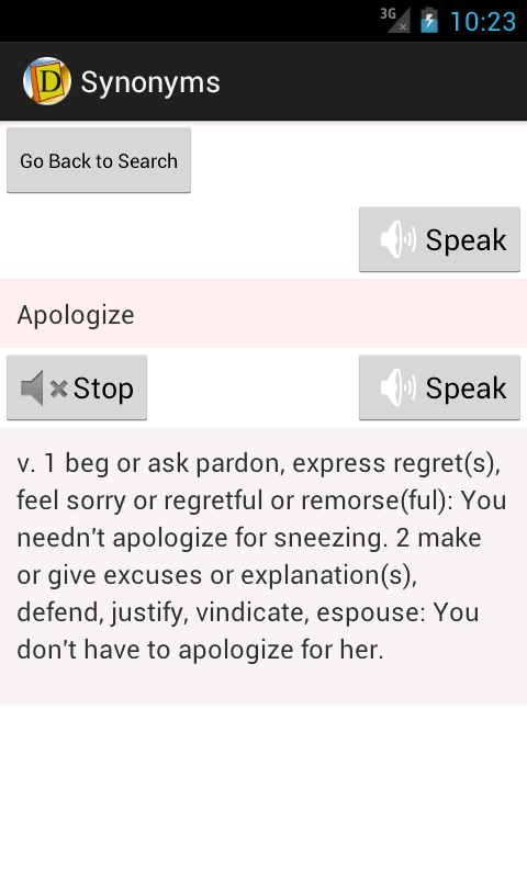 English Synonyms Dictionary - Android Apps on Google Play