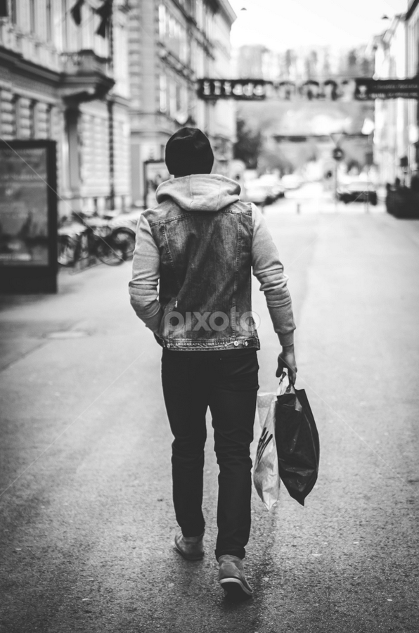 Black And White Photography Of People Walking