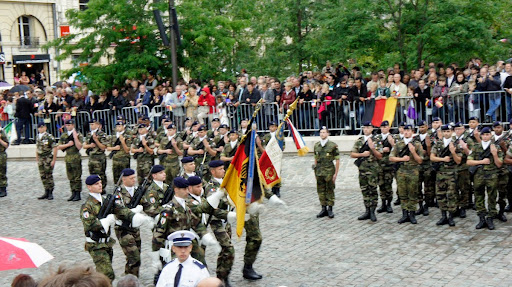 The Franco-German Brigade during the 50th anniversary of the Adenauer ...