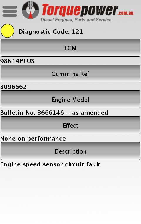 Cummins Fault Code List