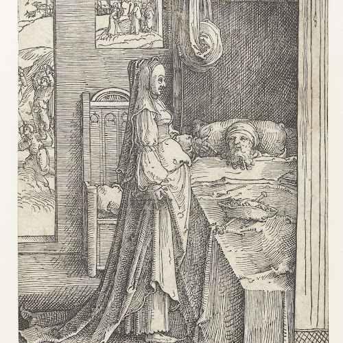 Izebel en koning Achab, Lucas van Leyden, 1515 - 1519 - Rijksmuseum
