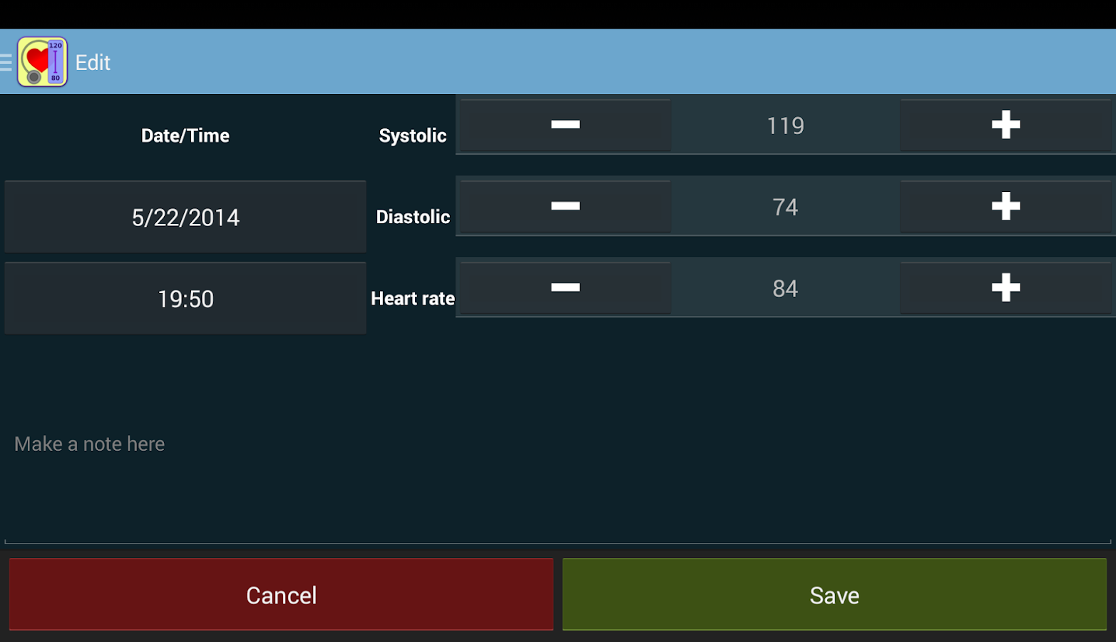 Blood Pressure Diary Android Apps On Google Play