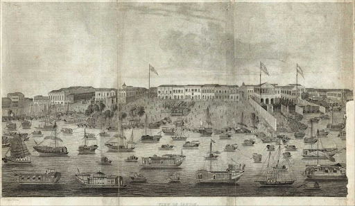 View of Canton, c. 1830s - Engraved by James Archer (active 1835–1860 ...