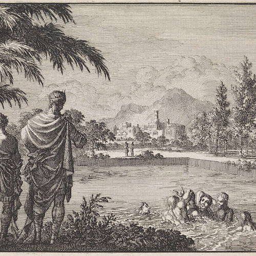 Herodes doet Aristobulus verdrinken, Jan Luyken, 1704 - Rijksmuseum