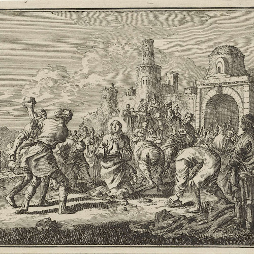 Steniging van Stefanus, Jan Luyken, 1712 - Rijksmuseum