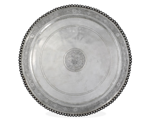 Silver platter with niello decoration from the Mildenhall treasure ...
