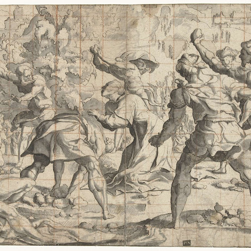 Steniging van Stephanus, Jan van Scorel, 1505 - before 1541 - Rijksmuseum