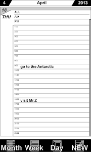 One line schedule – A schedule book.Can enter one line.All day,AM,PM ...
