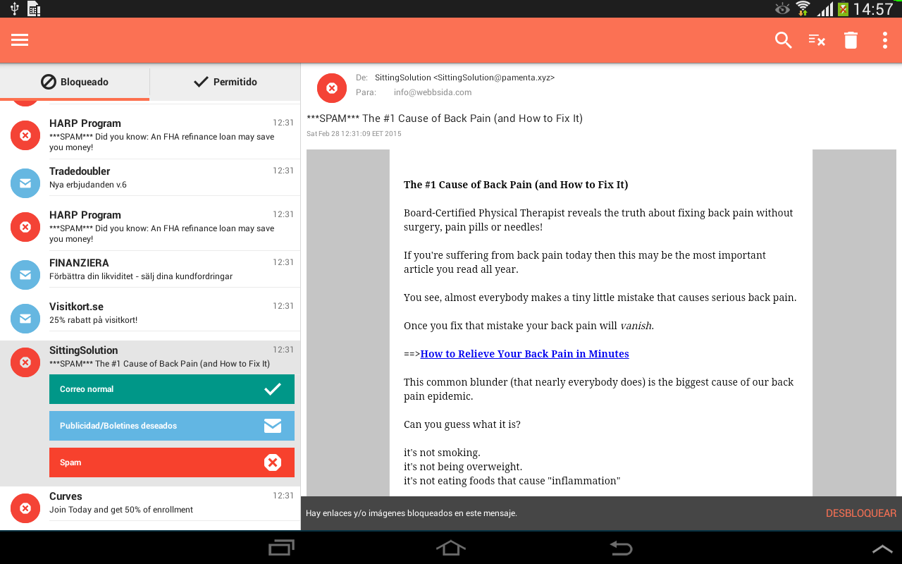 SpamDrain - filtro de spam para correo - Aplicaciones de Android en ...