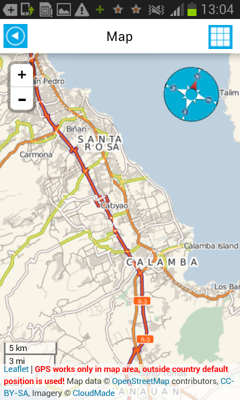 Philippines Map Compass