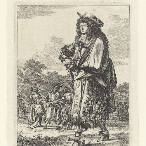 Figures à la mode, no. 7: Man in rhingrave, Romeyn de Hooghe, 1670 ...
