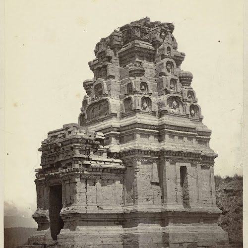 Candi Bhima, general view including its superstructure with sculpted ...