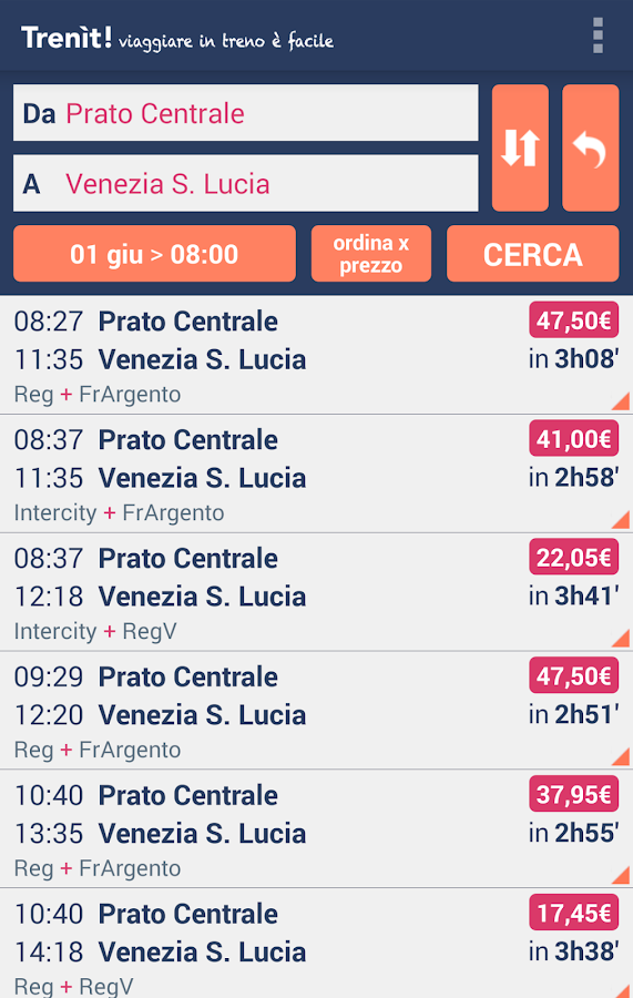 Trenit! orari treni in Italia - App Android su Google Play