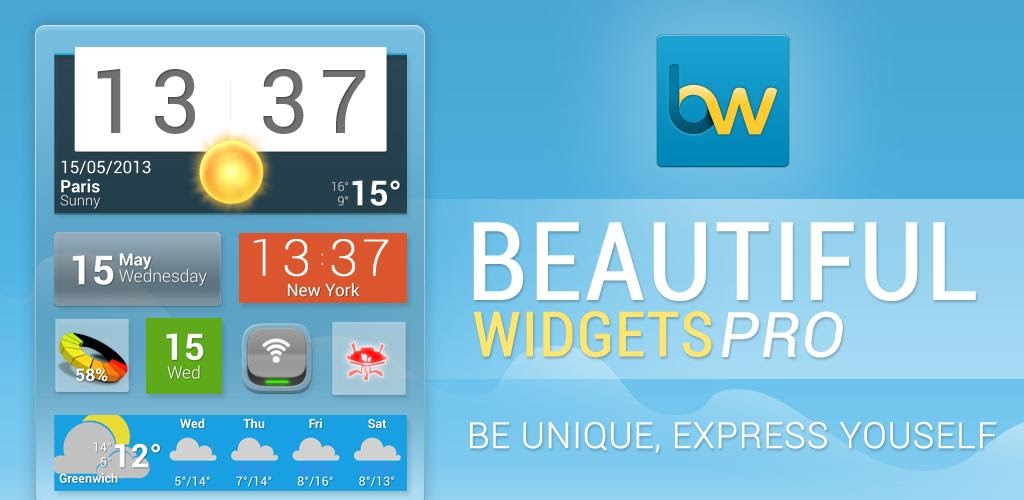 Todo Android Full Mod: Beautiful Widgets Pro v5.6.0 Final Paid UP