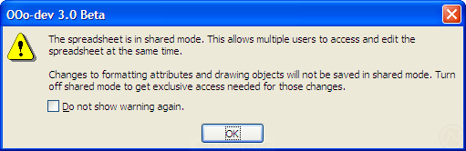 Shared Calc Spreadsheets OpenOffice Ninja