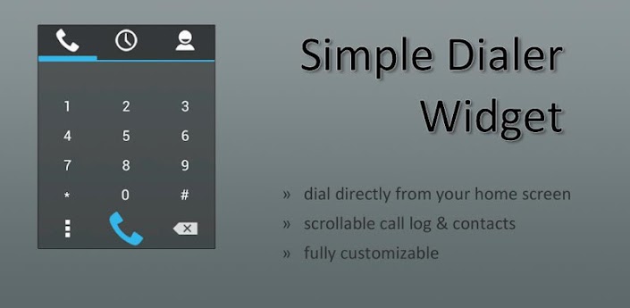 اتصل بشكل اسرع من خلال تطبيق Simple Dialer Widget