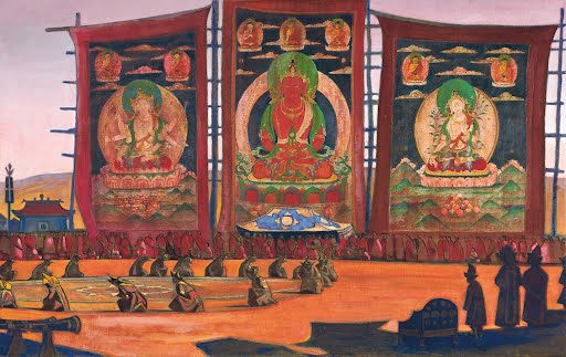 Mongolian Tsam Religious Ceremony - N. Roerich — Google Arts & Culture