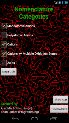 「Chemistry Nomenclature Quiz」 - Androidアプリ | APPLION