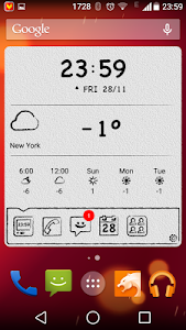Organizer Widget – Organizer widget is a hub to display different information: calls, SMS etc ...