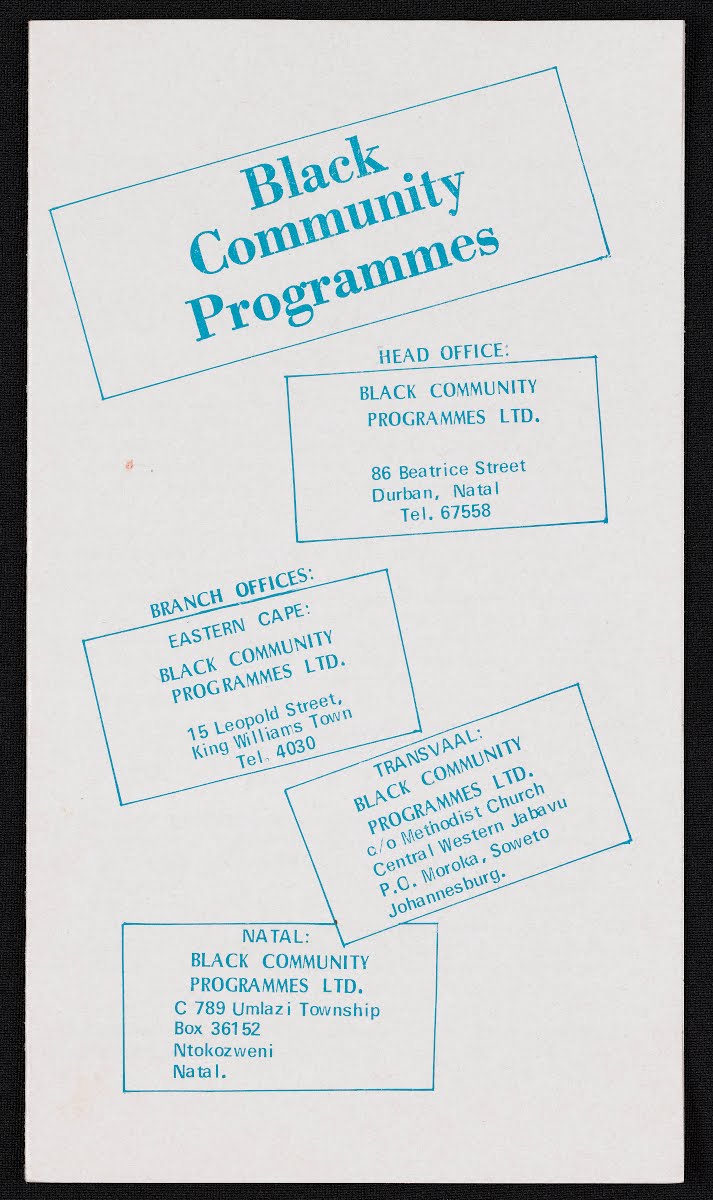 Black Community Programmes Pamphlet — Google Arts & Culture