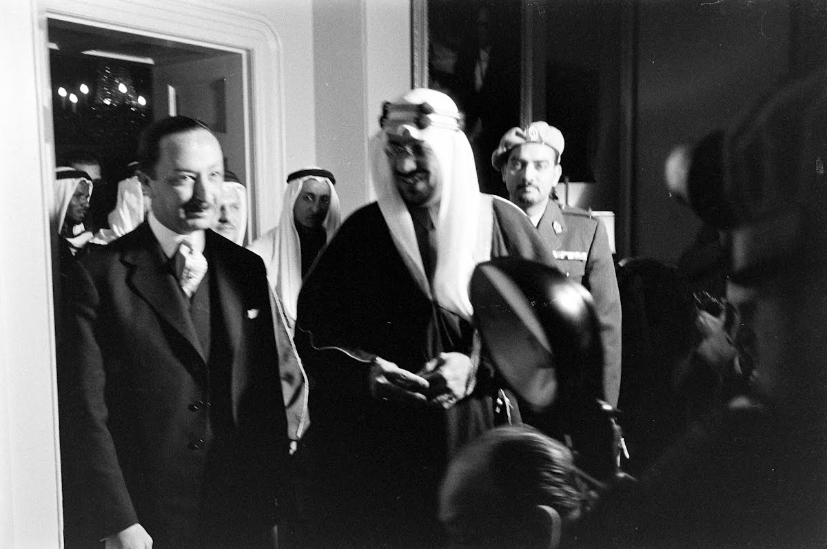 King Saud With Crown Prince Emir Abdul Ilah Of Iraq - Edward Clark ...