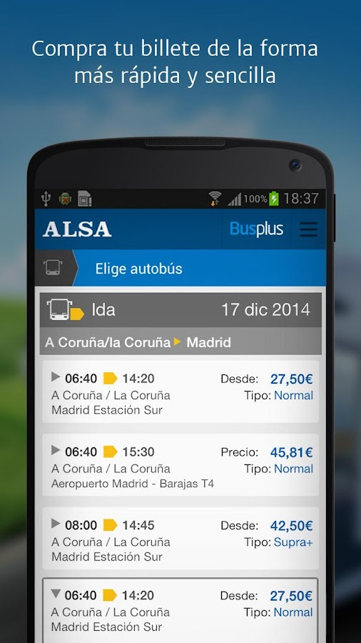 ALSA: compra tu billete de bus - App Android su Google Play