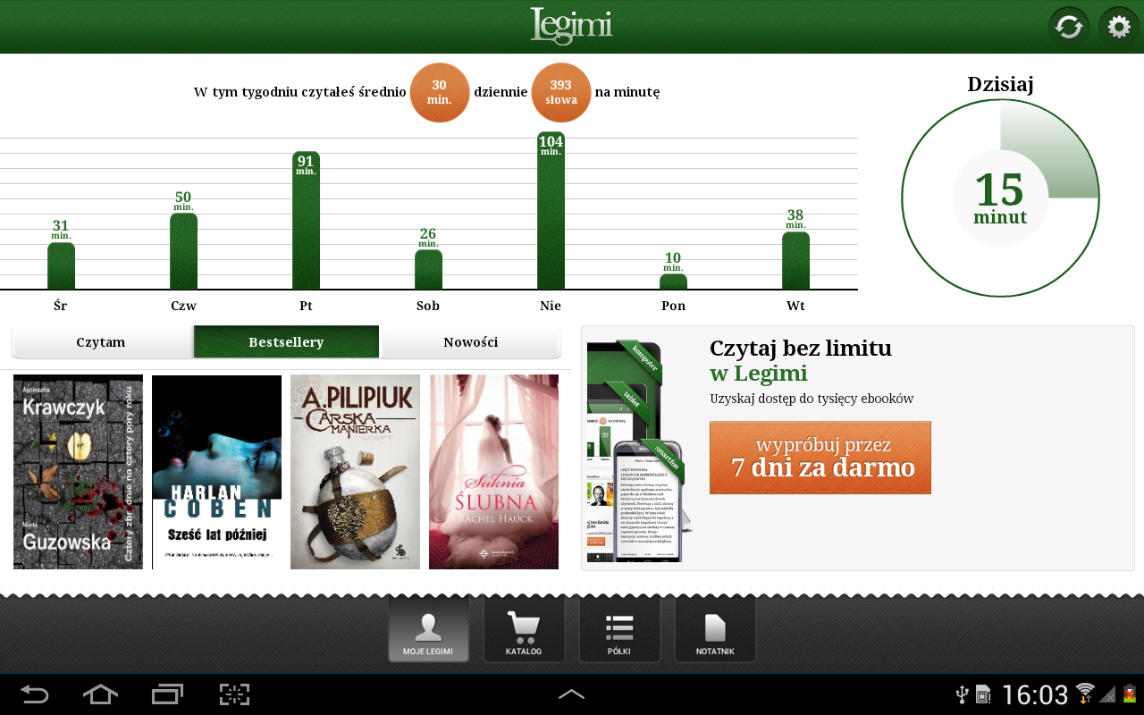Legimi - ebooki bez limitów – Aplikacje na Androida w Google Play