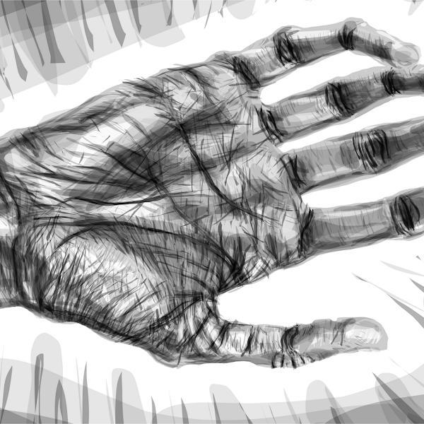 Withering hand (detail) » drawings » SketchPort