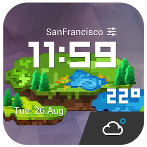 WeatherCraft Pixel Art Style – The weather widget design was influenced ...