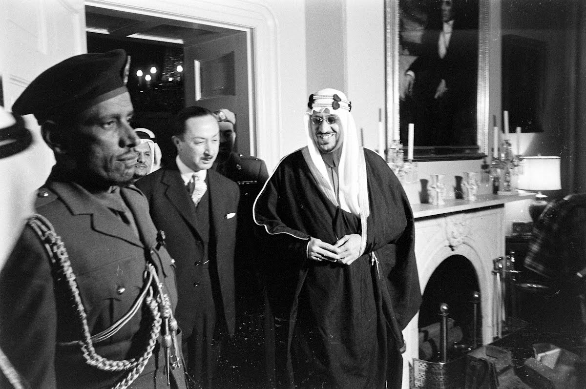 King Saud With Crown Prince Emir Abdul Ilah Of Iraq - Edward Clark ...