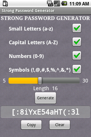 Strong Password Generator