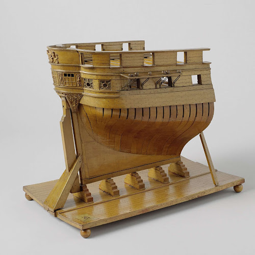 Model of the stern of a 44-gun frigate, anonymous, c. 1822 - Rijksmuseum