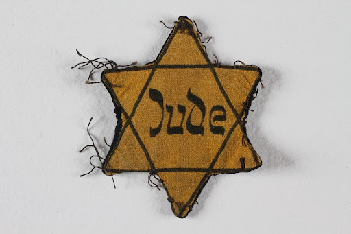 Star of David badge with Jude printed in the center worn by a Czech ...